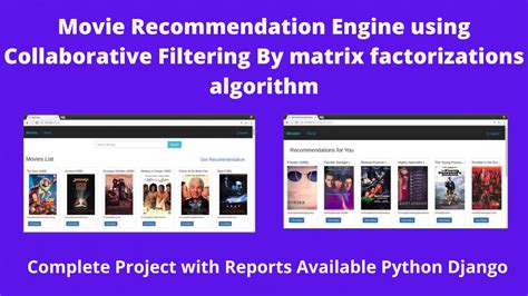 Movie Recommendation System Project Using Collaborative Filtering