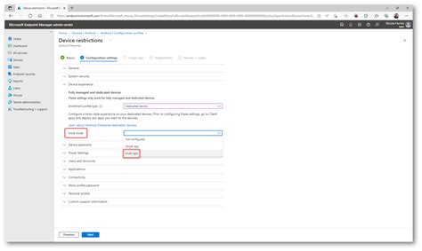 Microsoft Intune Enroll di un dispositivo Android in modalità Corporate owned dedicated