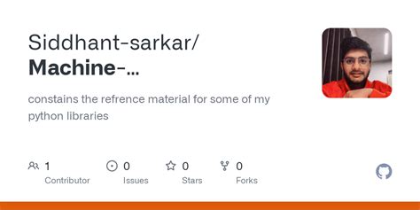 github siddhant sarkar machine learning python constains the