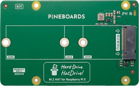 Hatdrive Bottom Nvme 2230 2242 2280 Gen 3 For Raspberry Pi 5 Electronics