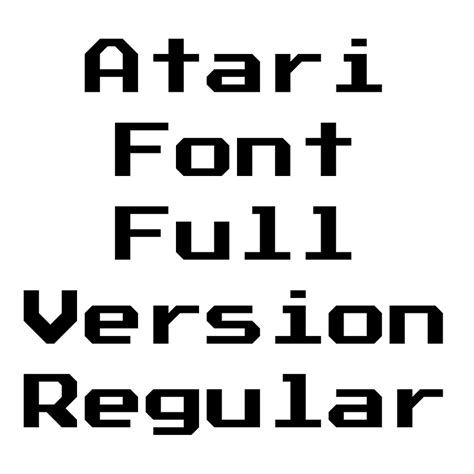 Atari Font Full Version Regular Free Fonts On