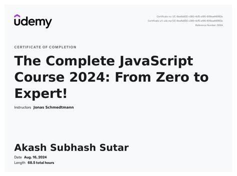 Completed Javascript Course On Udemy Akash Sutar Posted On The Topic Linkedin