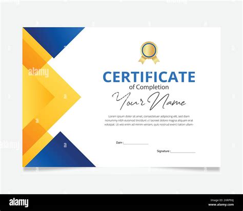 Colorful Certificate Design Template Stock Vector Stock Vector Image