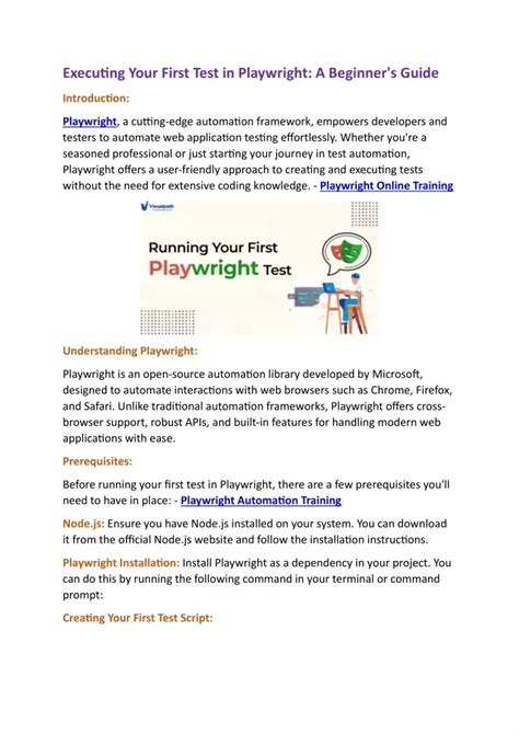 Ppt Playwright Online Training Playwright Training Powerpoint Presentation Id13137731