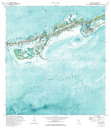 Marathon Topographic Map 124000 Scale Florida