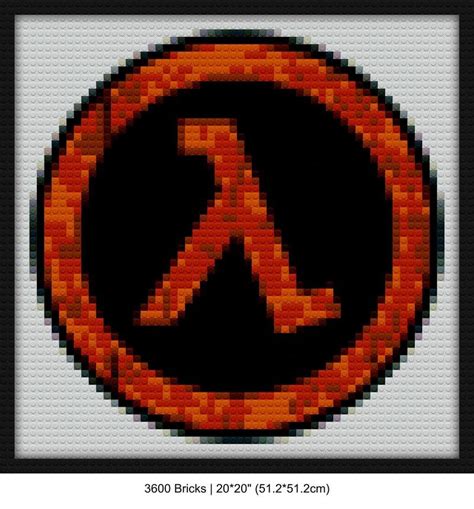 Half Life Lambda Symbol Bricks Art