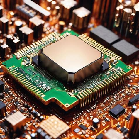 Premium AI Image Cpu Microchip On Motherboard