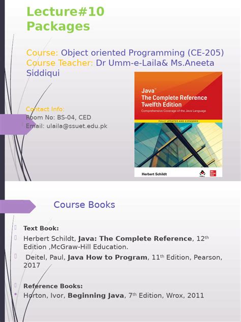 Lecture 11 Packages Pdf Class Computer Programming Inheritance Object Oriented Programming