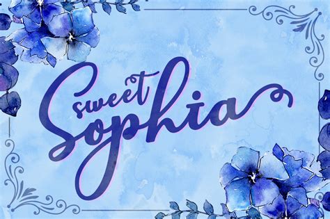 Sweet Sophia Font Font Canyon
