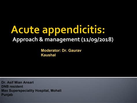 Appendicitis Ppt