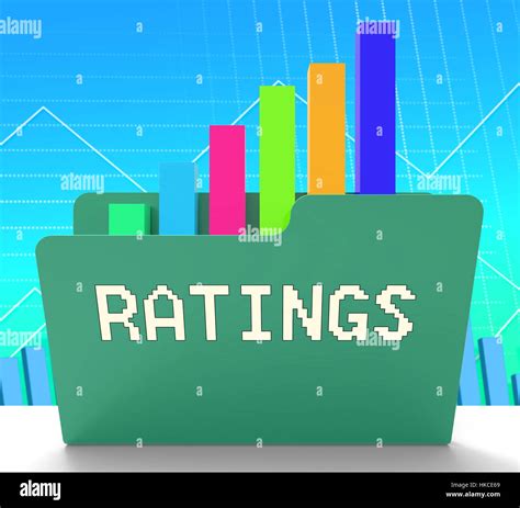 Ratings File Graph Indicating Chart Classification 3d Rendering Stock