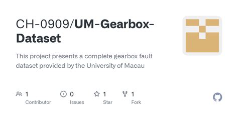 Github Ch 0909 Um Gearbox Dataset This Project Presents A Complete