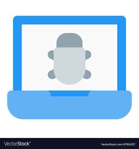 Malware Installed In Laptop System Royalty Free Vector Image