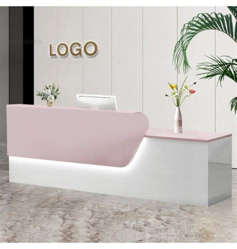 카운터 책상 안내 데스크 테이블 인포 매장 계산대 강연 강당 맞춤형 모던 미니멀리스트 프론트 라이트 럭셔리 티몬