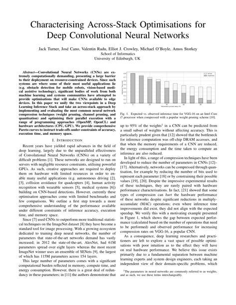 PDF Characterising Across Stack Optimisations For Deep Convolutional Neural Networks