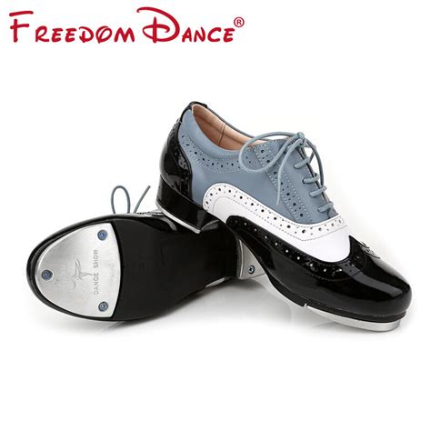 2021 여성을위한 새로운 도착 탭 댄스 신발 남성 빈티지 스타일 브록 여러 가지 빛깔의 스 플라이 싱 탭 댄스 신발 재즈 라틴 댄스 신발 댄스
