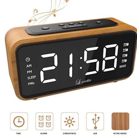 P14 Alarm Clock Digital Alarm Clock Radio Lorretta Alarm Clocks