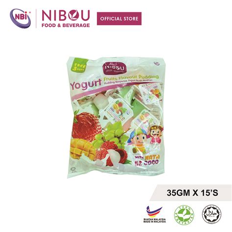 Nibou Nbi Yourgurt Fruity Pudding With Nata De Coco Assorted Free 3 Cups 35gm X 15s