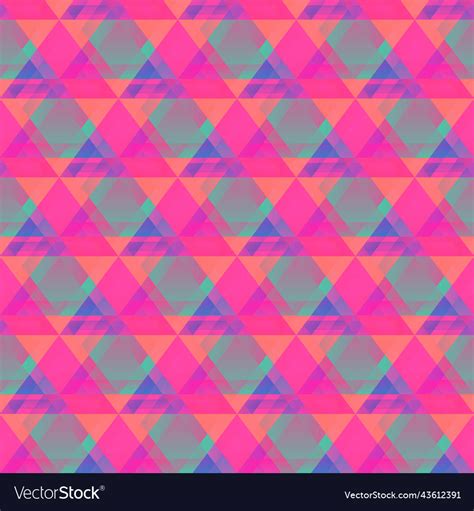 Pink Triangle Mosaic Seamless Pattern Royalty Free Vector