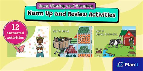Equal Sharing And Grouping Warm Up And Review Activities