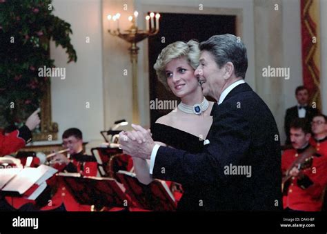 Diana Princess Of Wales Dances With Us President Ronald Reagan During