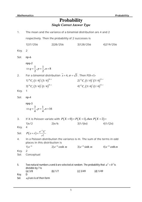 SOLUTION Jee Advanced Probability Inporant Questions With Solutions Studypool