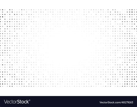Monochrome Halftone Background With Dots Vector Image