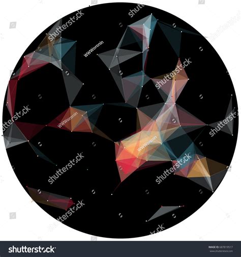 Vector Illustration Abstract Plexus Structure Forming Stock Vector