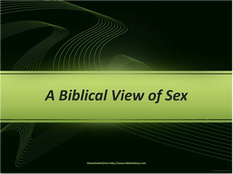 PPT A Biblical View Of Sex PowerPoint Presentation Free Download ID