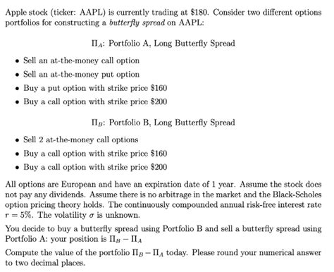 Solved Apple Stock Ticker Aapl Is Currently Trading At