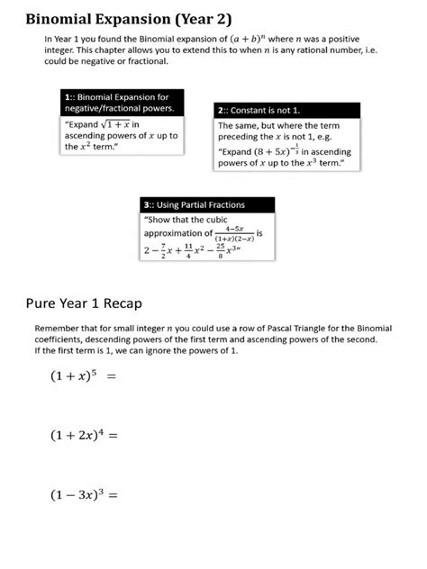 Chapter 4 Binomial Expansion P2 Pdf