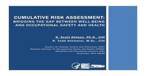 Pdf Cumulative Risk Assessment · Cumulative Risk Assessment Bridging