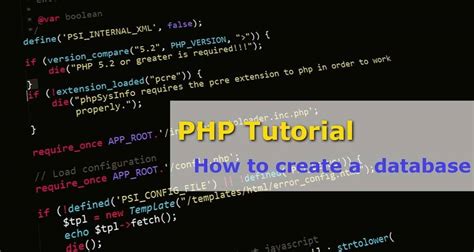 Php How To Create A Database Anuptechtips