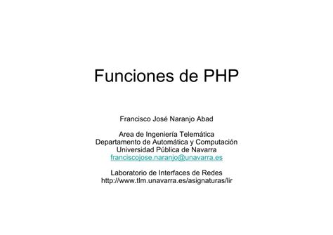 Pdf De Programación Funciones De Php