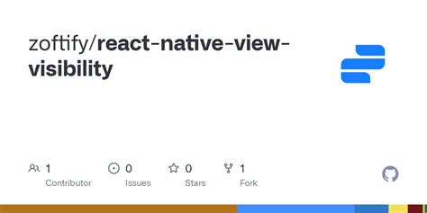 Github Zoftify React Native View Visibility