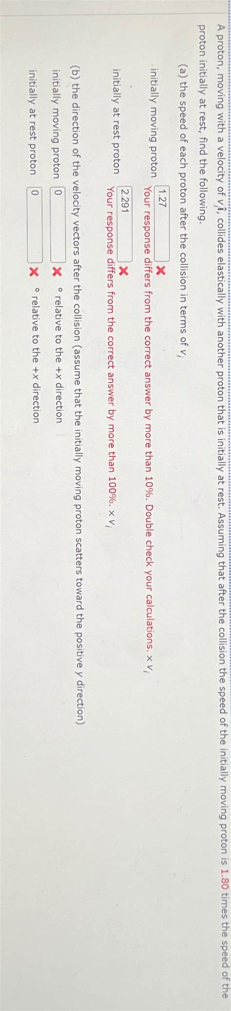 Solved Proton Initially At Rest Find The Following A The Chegg Com