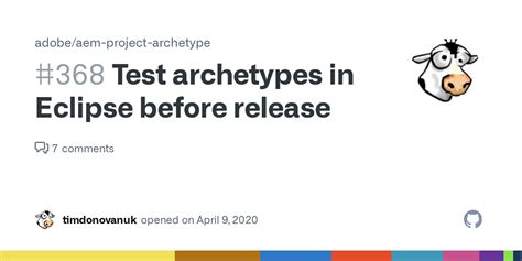 Test Archetypes In Eclipse Before Release · Issue 368 · Adobeaem