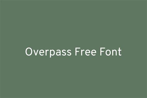 Overpass Fonts Shmonts