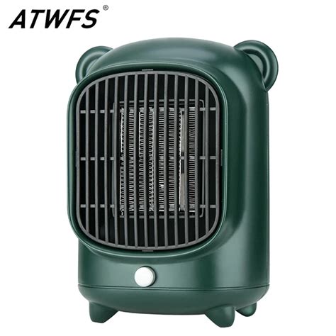 Atwfs 가정용 데스크탑 전기 히터 500w220v 소형 Ptc 히터 빠른 난방 방 난방 조용한 전기 히터