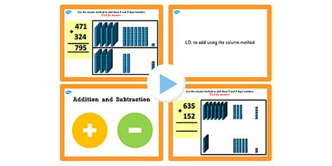 Year 3 Addition And Subtraction Lesson 3b Adding 3 And 3 Digit Numbers Without