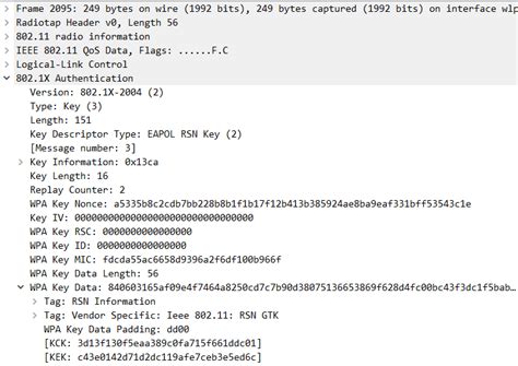 结合wireshark抓到的报文，讲解wpa2 psk四次握手过程 wireshark 抓取的wifi连接过程的报文 csdn博客
