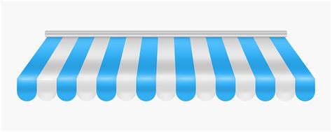 흰색 배경에 고립 된 상점 카페 및 거리 레스토랑을위한 줄무늬가있는 파란색과 흰색 차양 벡터 일러스트레이션 거리에 대한 스톡 벡터 아트 및 기타 이미지 Istock