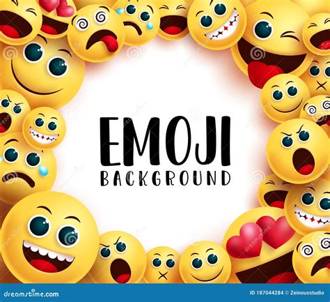 Plantilla De Fondo Del Vector De Fondo De Sonrisa Emoticono Texto De