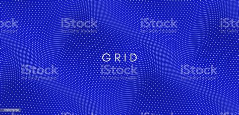 볼록한 형태를 가진 배경 그리드 표면입니다 3d 동적 벡터 그림 패턴에 대한 스톡 벡터 아트 및 기타 이미지 패턴 전기 연료 및 전력 생산 송전선 Istock