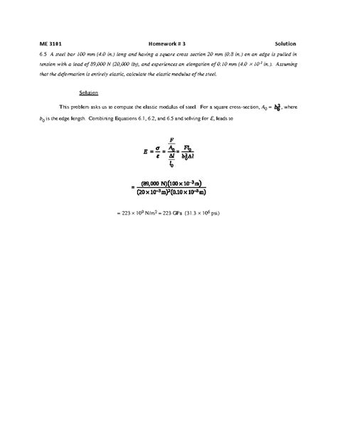 Hw 3 Solution These Are The Homework For Material Science And Engineering For Gupta Me