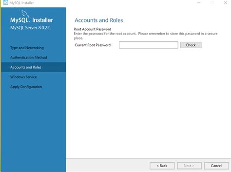 Mysql Community Server Enter The Root Account Password On Windows