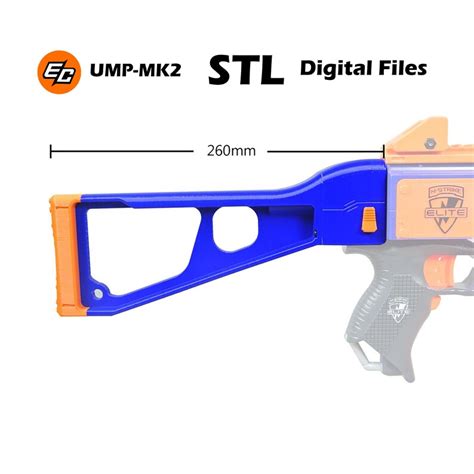Ump Mk2 Stock Stl Files For Nerf Stryfe Etsy