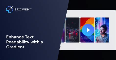 Enhance Text Readability With A Gradient Epic Web Dev