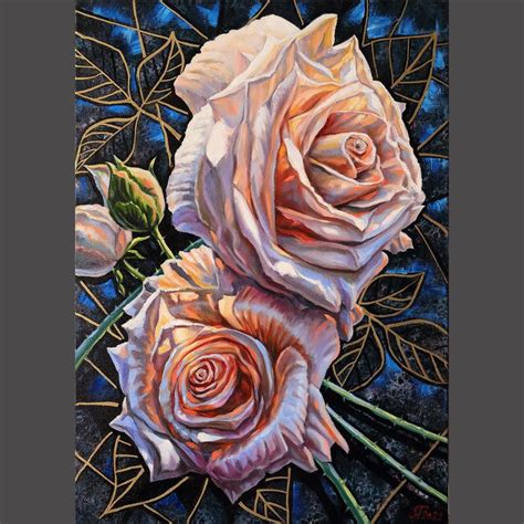 Картина олійними фарбами троянди — ціна 5900 грн у каталозі Картини Купити товари для дому та