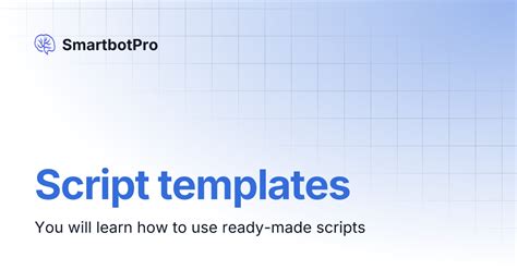 Script Templates Smartbotpro